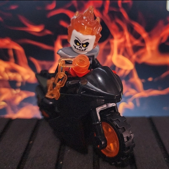 Toys | Ghost Rider W Chain Custom Minifigure With Black Stand Included ...